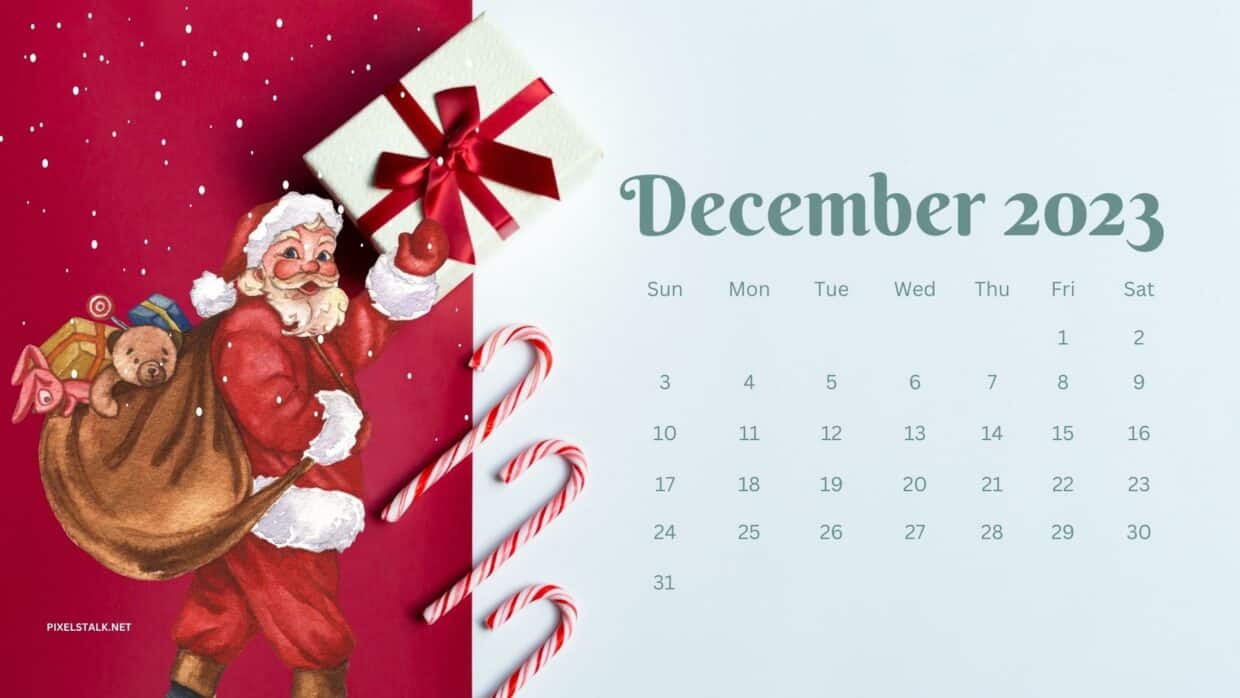 December 2023 Calendar Desktop Wallpapers - PixelsTalk