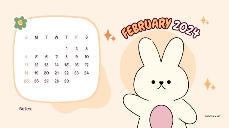 February 2024 Calendar Backgrounds HD - PixelsTalk