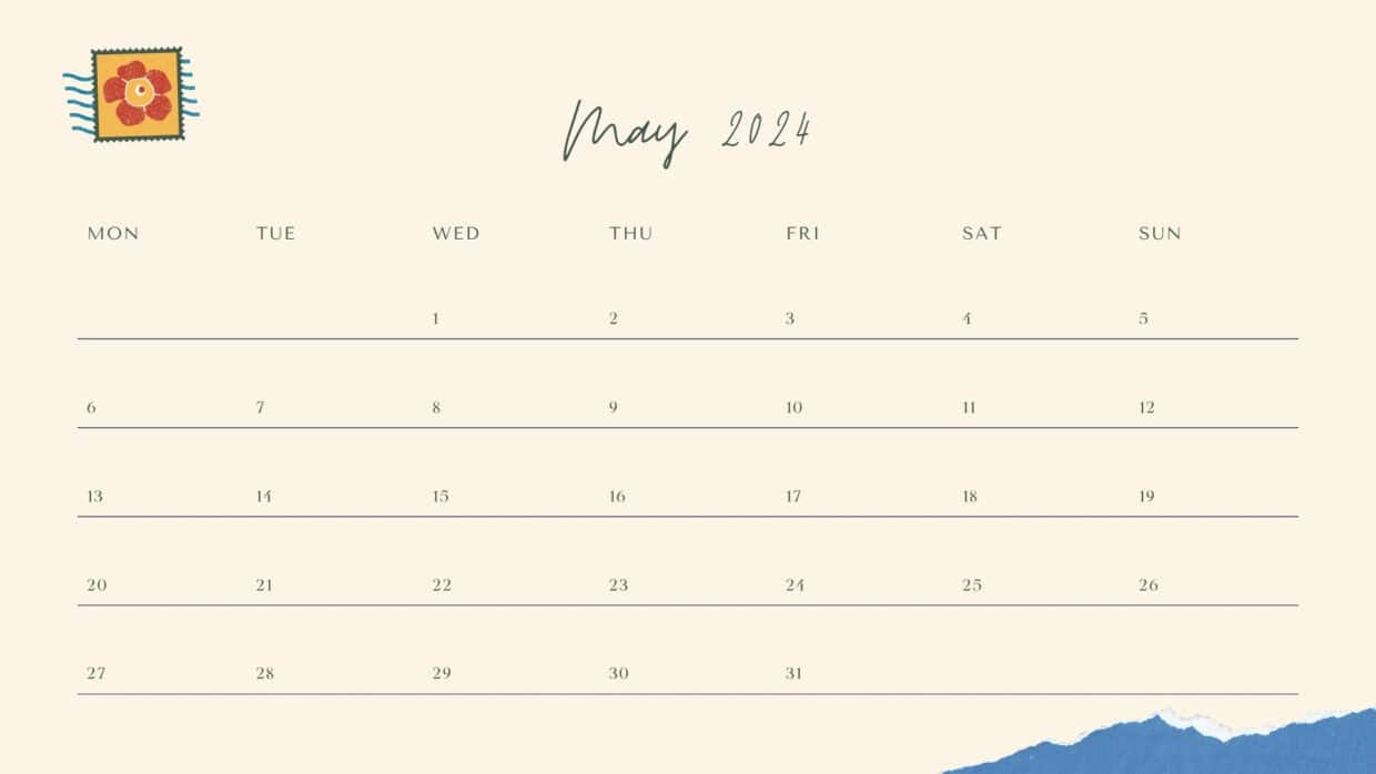 May 2024 Backgrounds for Desktop Calendar - PixelsTalk