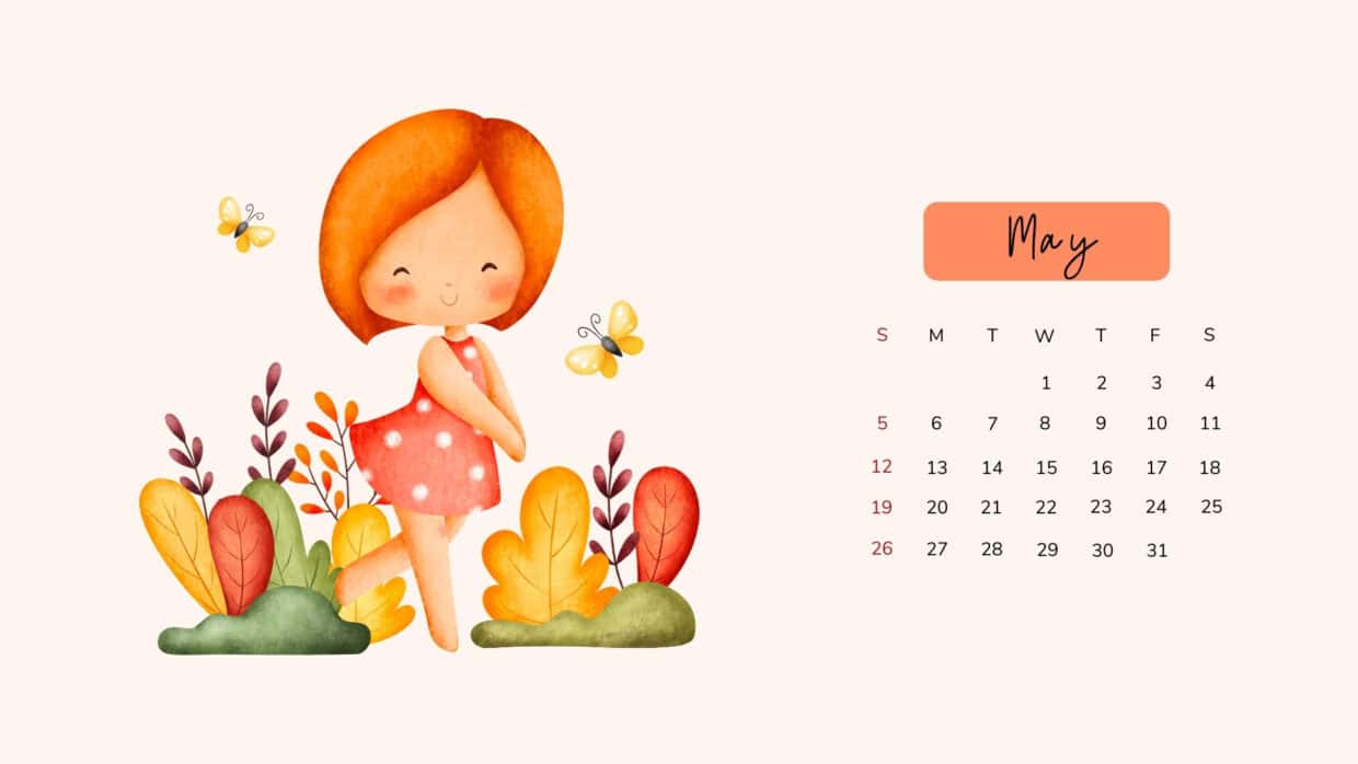 May 2024 Calendar Desktop Wallpapers - PixelsTalk