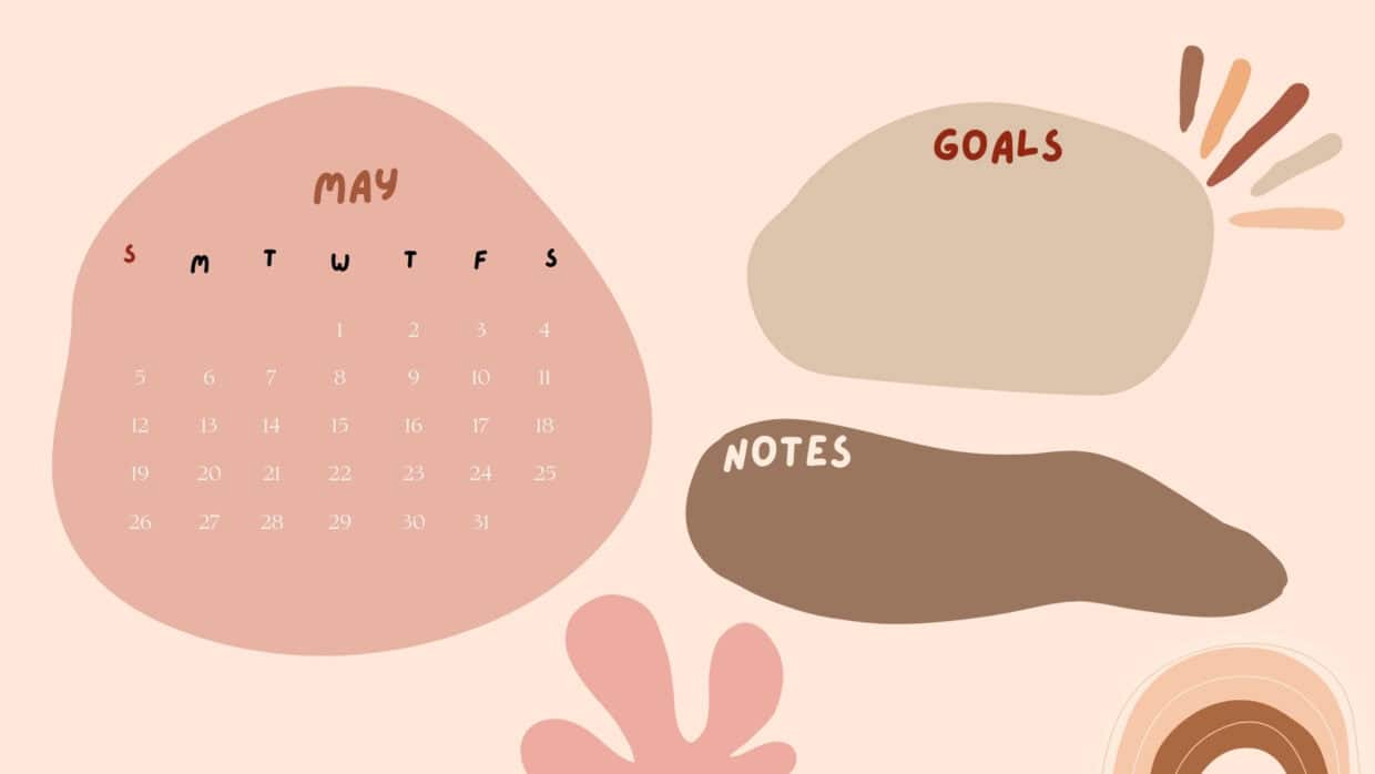May 2024 Calendar Desktop Wallpapers - PixelsTalk