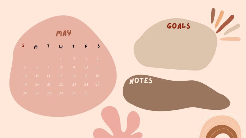 May 2024 Calendar Desktop Wallpapers - PixelsTalk