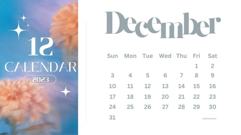 December 2023 Calendar Backgrounds for Desktop - PixelsTalk