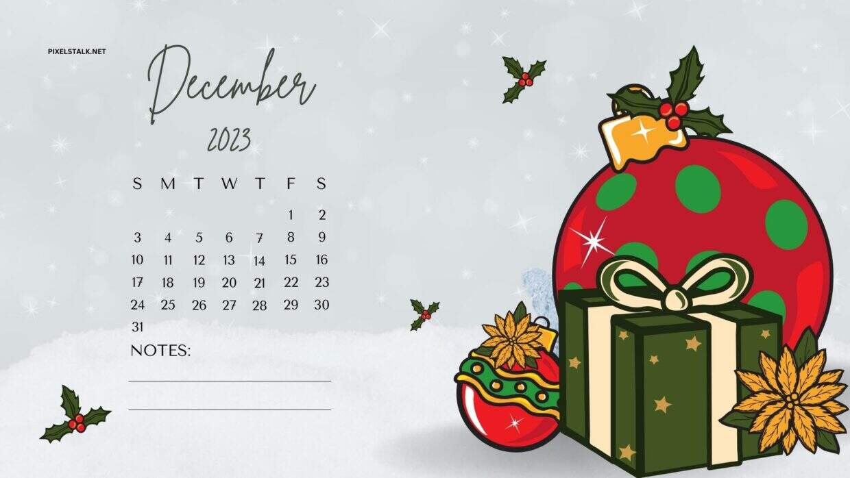 December 2023 Calendar Desktop Wallpapers - PixelsTalk