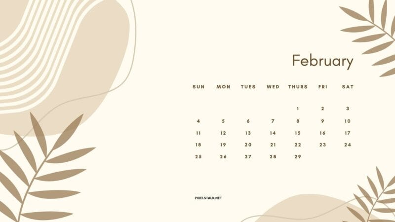 February 2024 Calendar Desktop Wallpapers - PixelsTalk