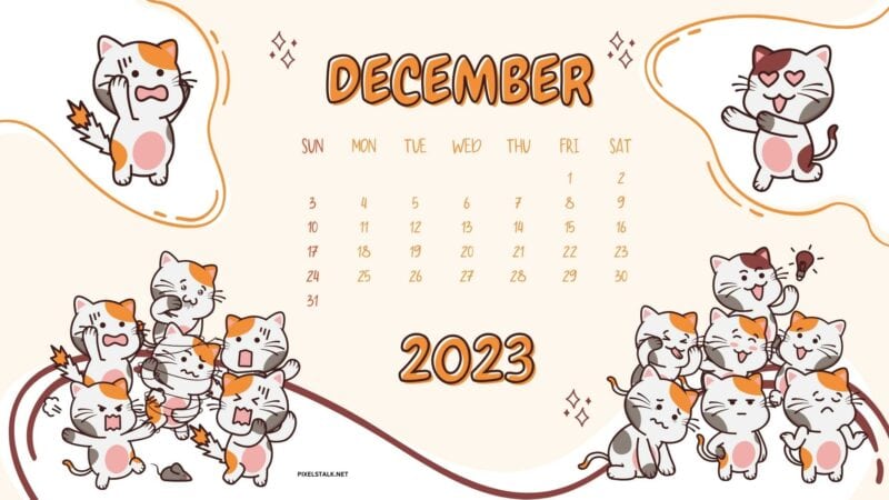 December 2023 Calendar Backgrounds for Desktop - PixelsTalk
