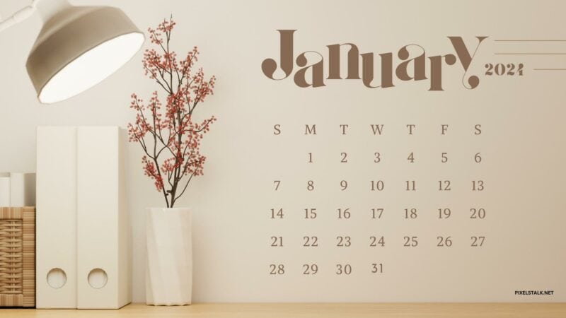 January 2024 Calendar Desktop Wallpapers - PixelsTalk