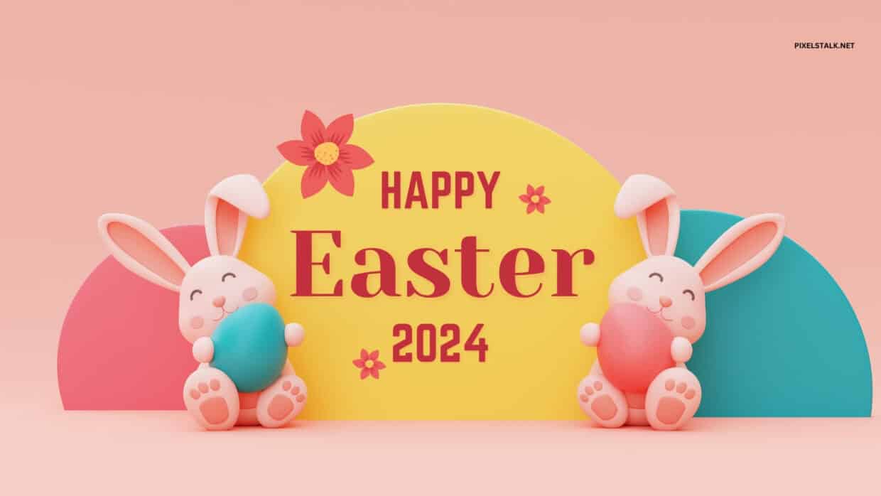 Happy Easter Day 2024 Wallpapers for Desktop - PixelsTalk