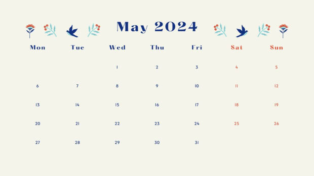 May 2024 Backgrounds for Desktop Calendar - PixelsTalk