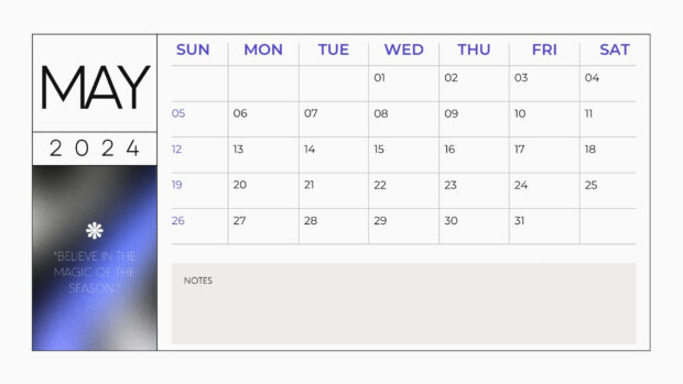 May 2024 Calendar Desktop Wallpapers - PixelsTalk