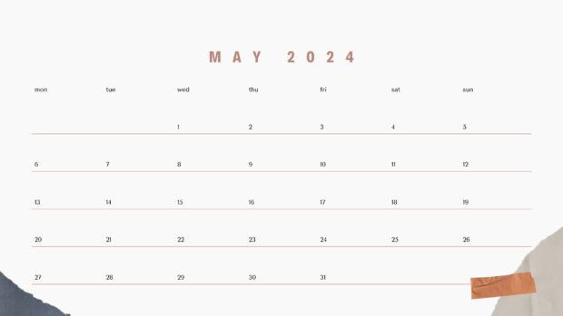 May 2024 Backgrounds for Desktop Calendar - PixelsTalk