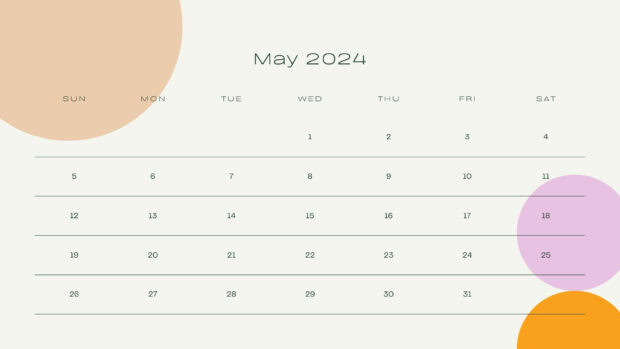 May 2024 Calendar Desktop Wallpapers - PixelsTalk