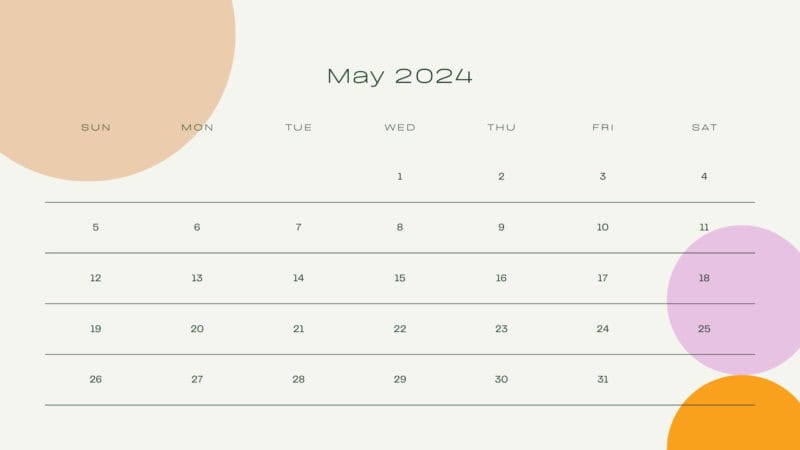 May 2024 Calendar Desktop Wallpapers - PixelsTalk