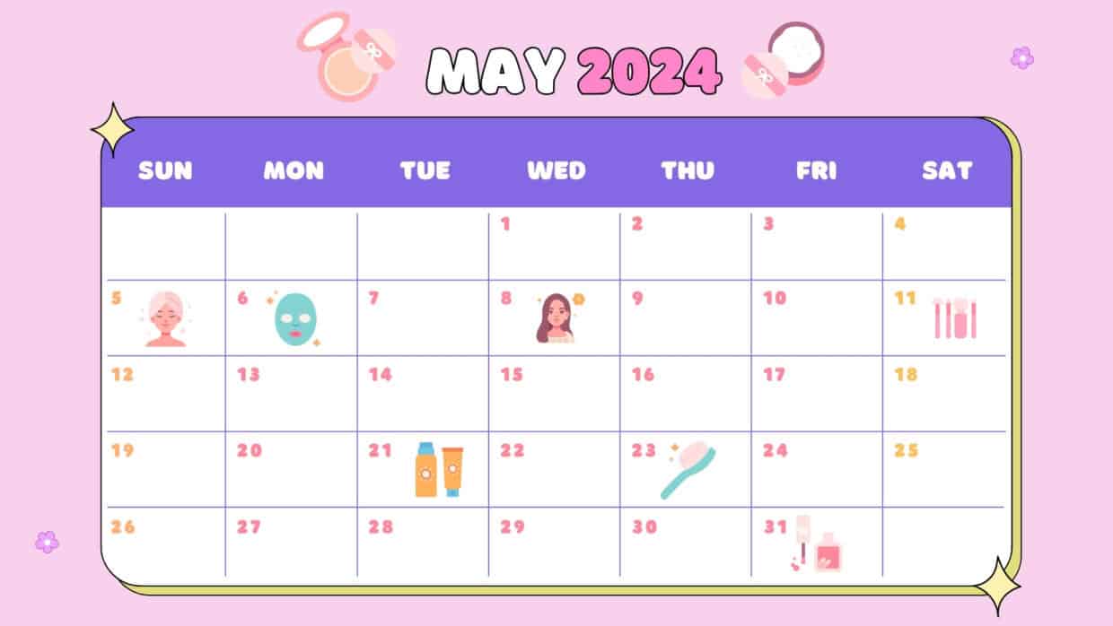 May 2024 Calendar Desktop Wallpapers - PixelsTalk