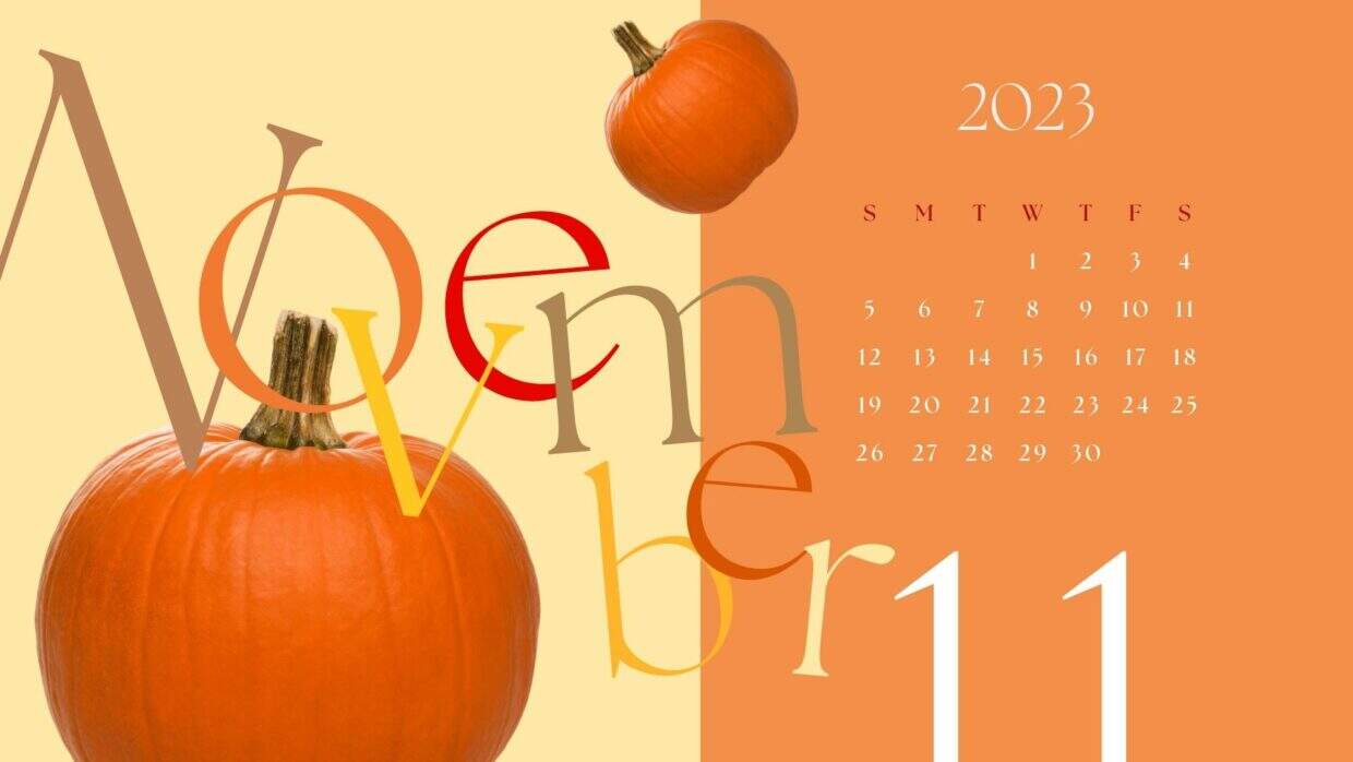 November 2023 Calendar Desktop Wallpapers - PixelsTalk