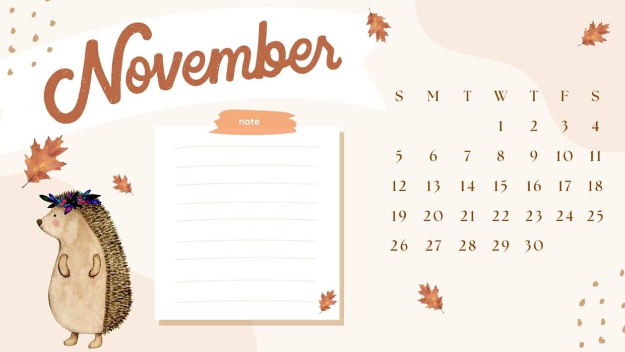 November 2023 Calendar Wallpapers HD - PixelsTalk