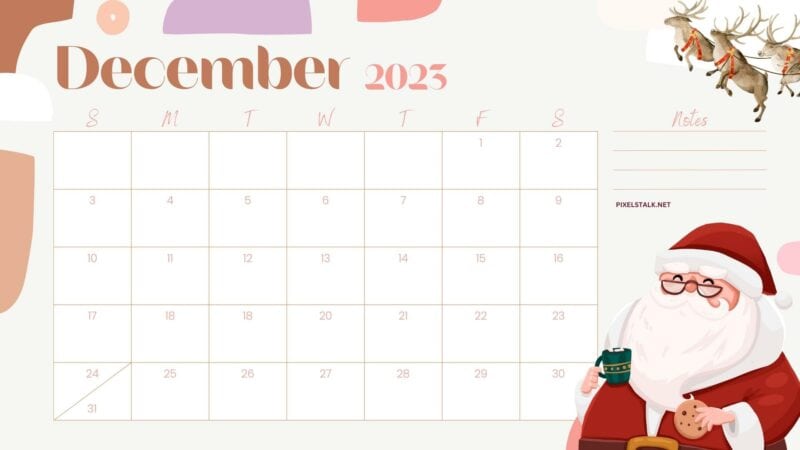 December 2023 Calendar Desktop Wallpapers - PixelsTalk