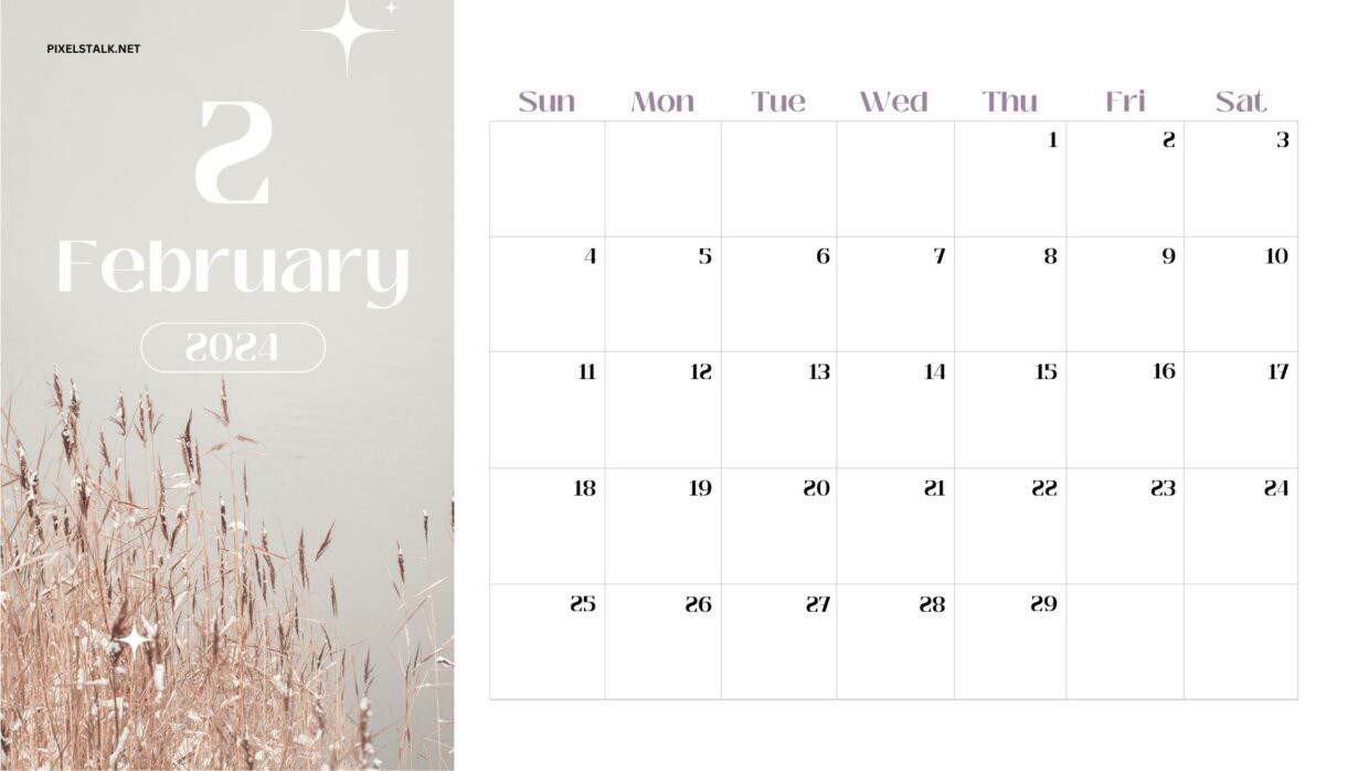 February 2024 Calendar Wallpaper Desktop - PixelsTalk