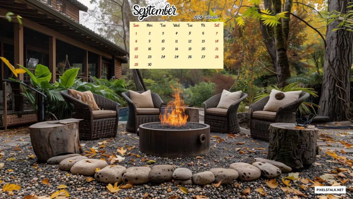 September 2024 Calendar Desktop Wallpapers HD - PixelsTalk