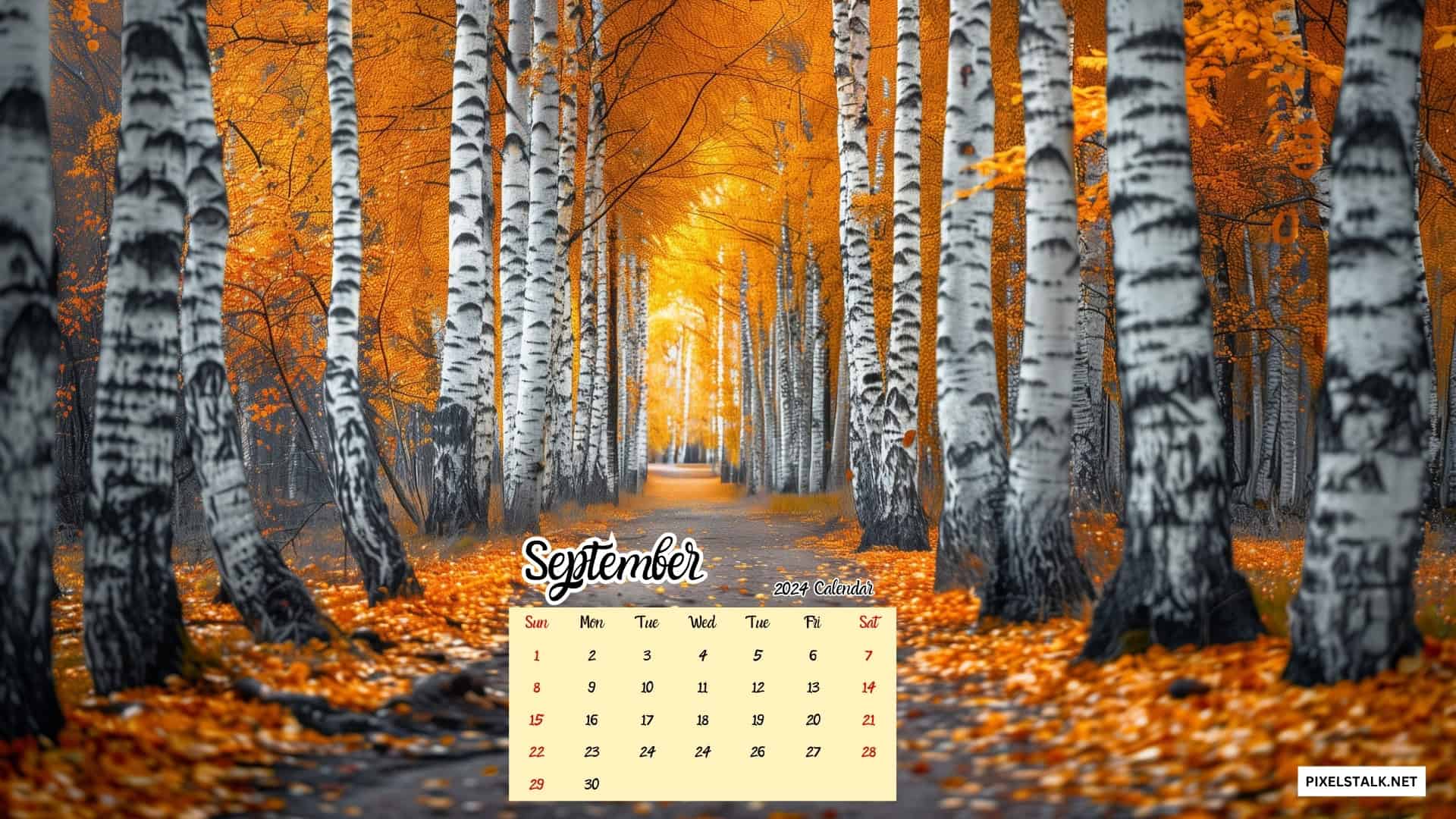 September 2024 Calendar Desktop Wallpapers HD - PixelsTalk