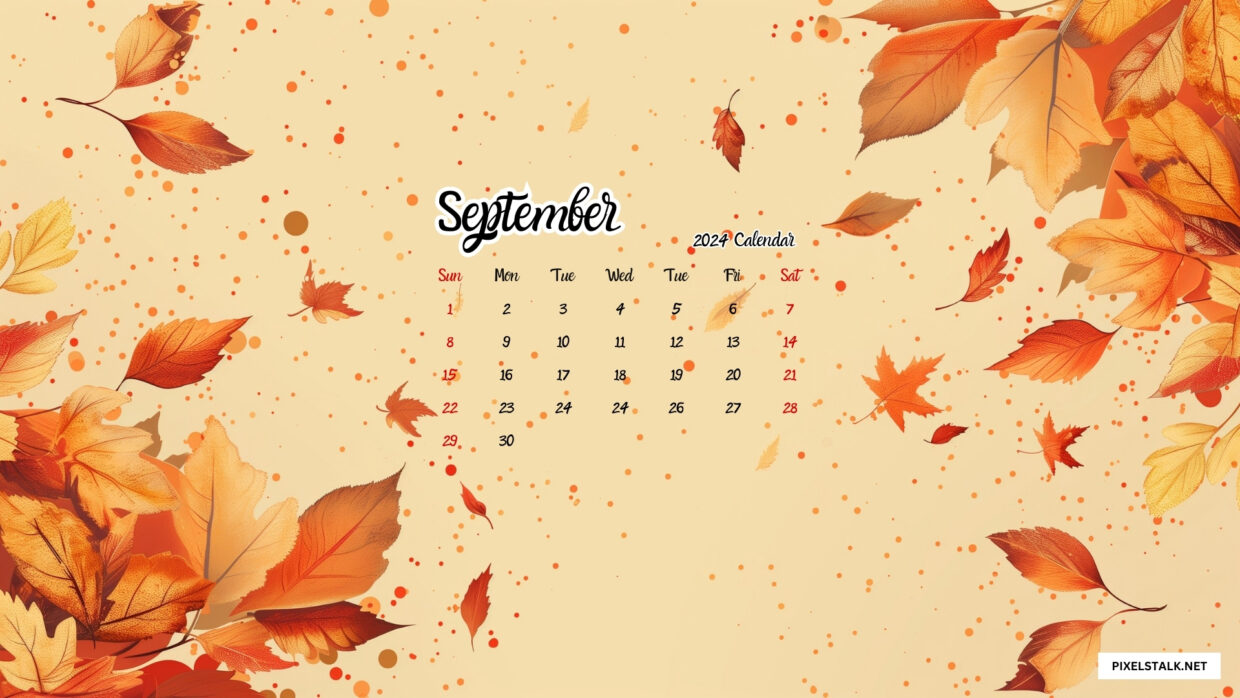 September 2024 Calendar Desktop Backgrounds - PixelsTalk