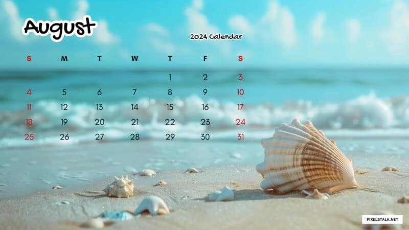 August 2024 Calendar Desktop Wallpapers HD - PixelsTalk
