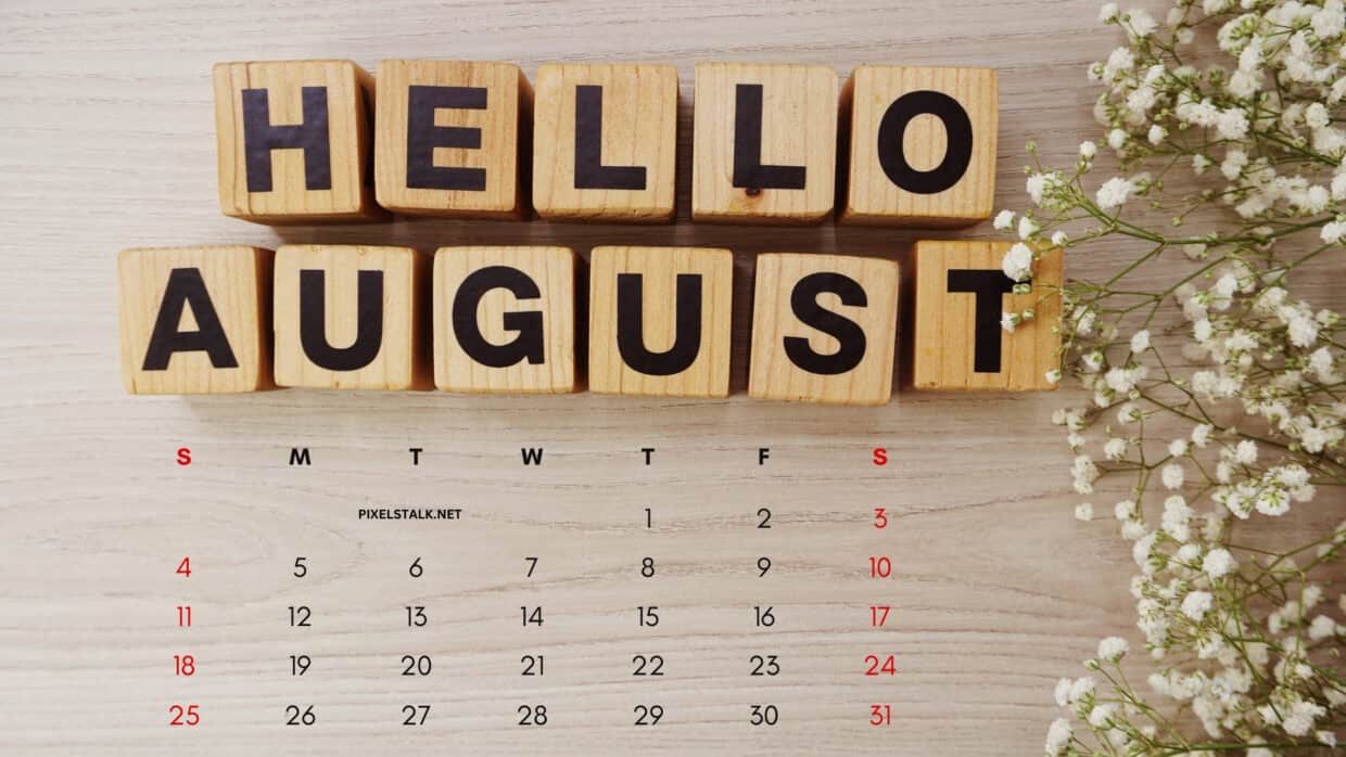 August 2024 Calendar Desktop Wallpapers HD - PixelsTalk