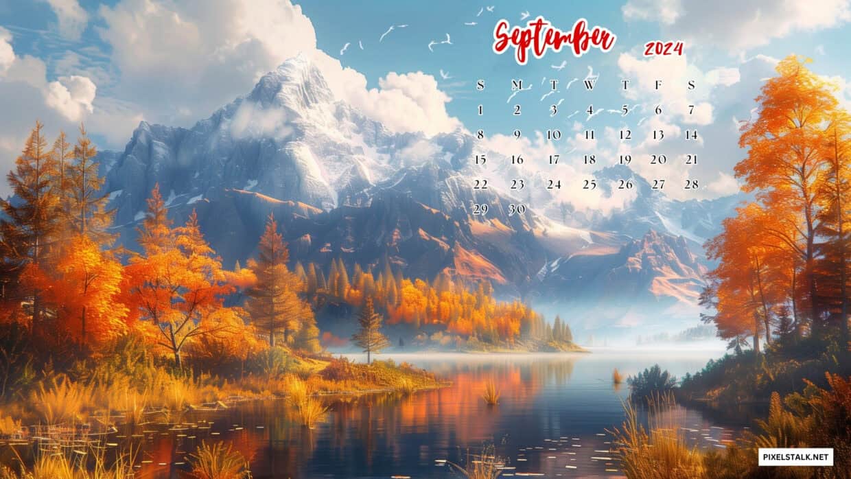 September 2024 Calendar Desktop Wallpapers HD - PixelsTalk