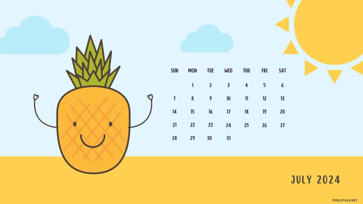 July 2024 Backgrounds Calendar - PixelsTalk