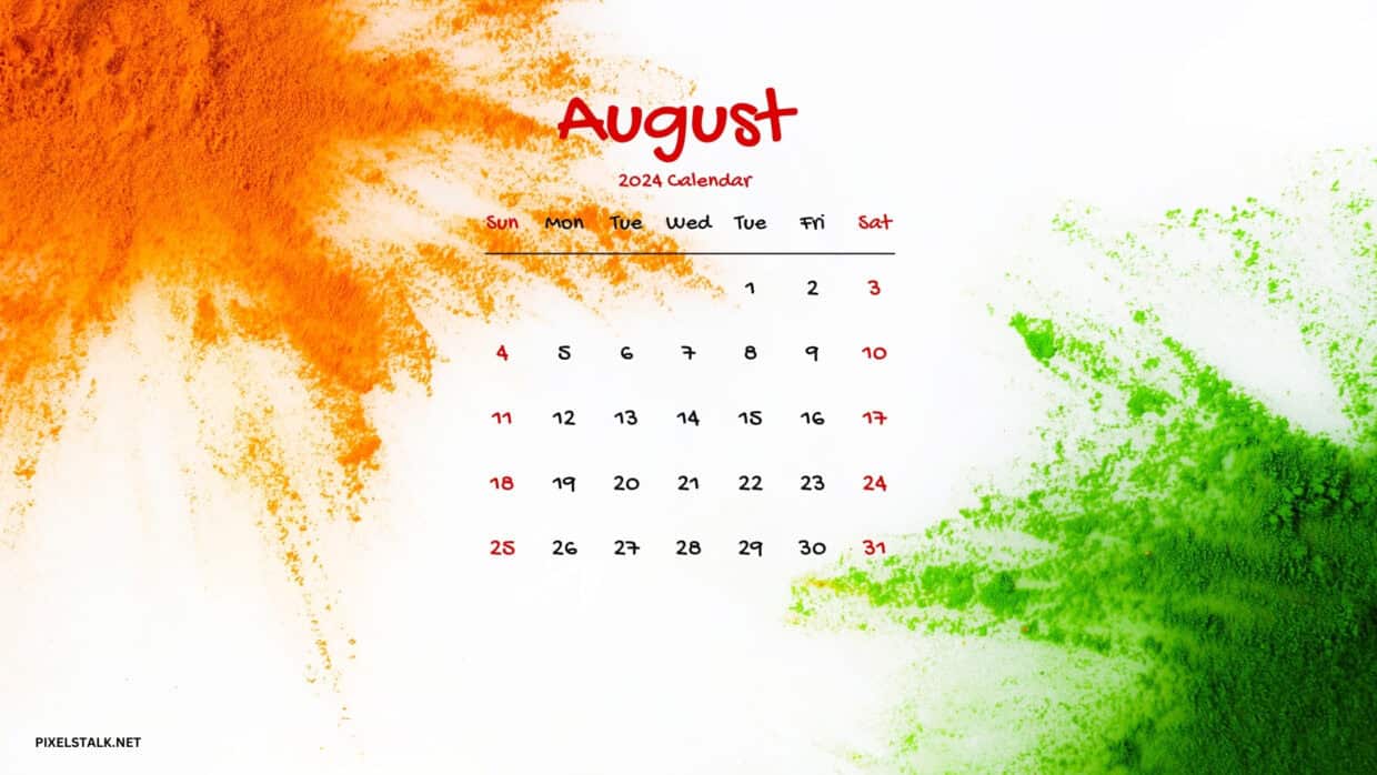 August 2024 Calendar Desktop Wallpapers HD - PixelsTalk