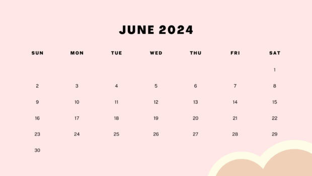 June 2024 Calendar Desktop Wallpapers HD - PixelsTalk