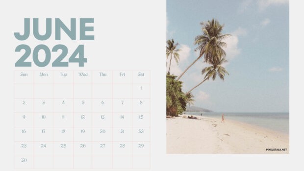 June 2024 Calendar Desktop Wallpapers HD - PixelsTalk