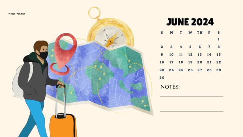June 2024 Calendar Desktop Wallpapers HD - PixelsTalk