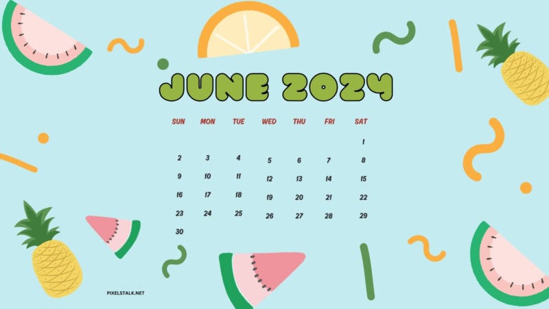 June 2024 Calendar Desktop Wallpapers HD - PixelsTalk