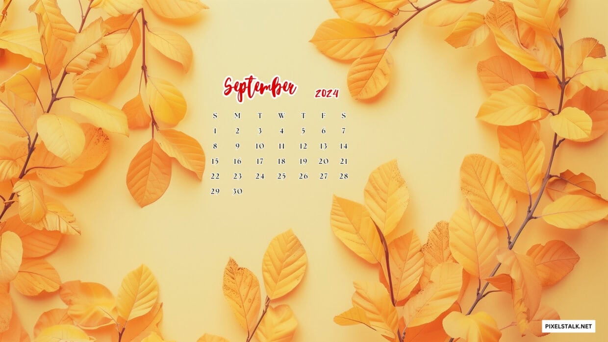 September 2024 Calendar Desktop Wallpapers HD - PixelsTalk