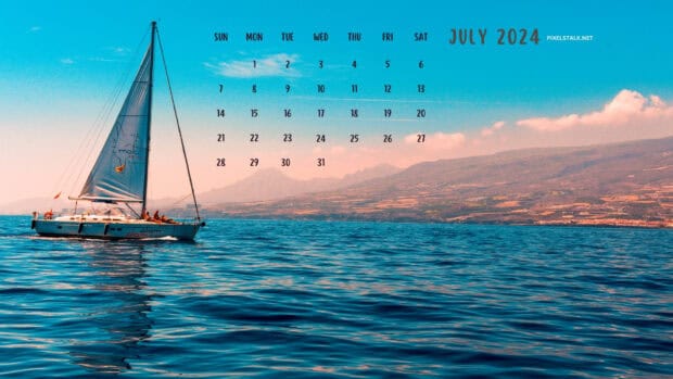 July 2024 Calendar Wallpapers HD - PixelsTalk