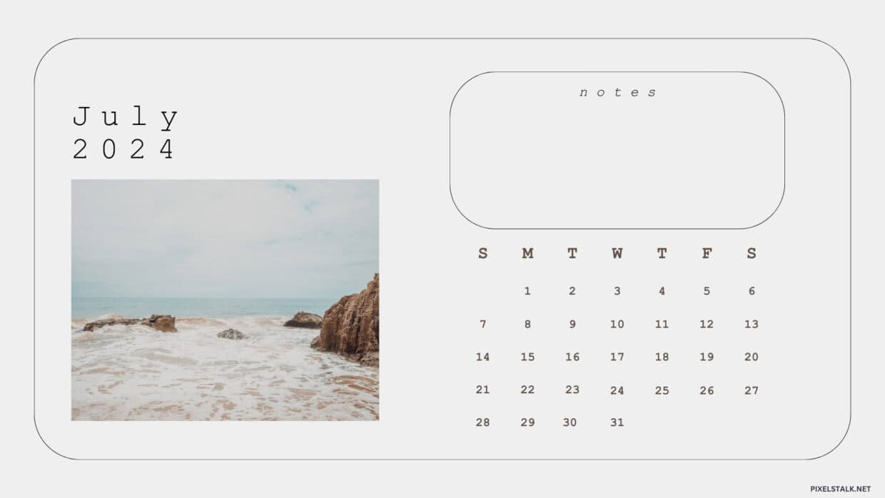 July 2024 Backgrounds Calendar - PixelsTalk