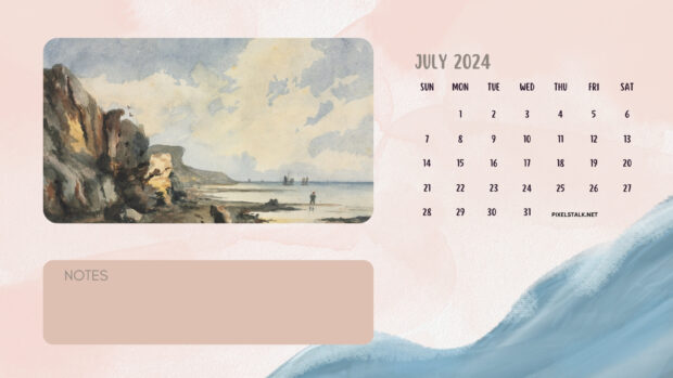 July 2024 Calendar Wallpapers HD - PixelsTalk