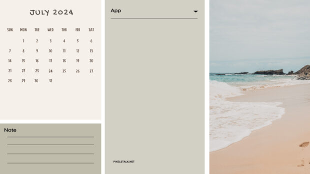 July 2024 Calendar Wallpapers HD - PixelsTalk