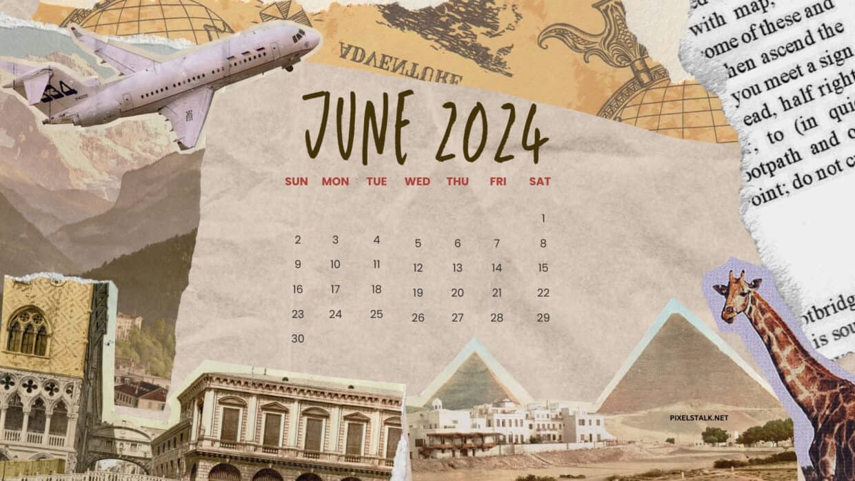 June 2024 Calendar Desktop Wallpapers HD - PixelsTalk