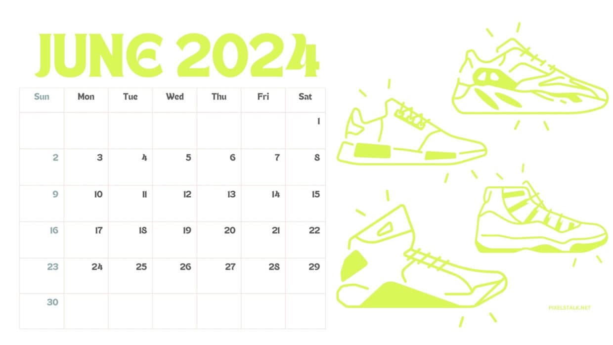 June 2024 Calendar Desktop Wallpapers HD - PixelsTalk