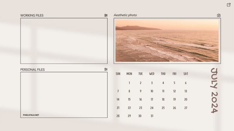 July 2024 Backgrounds Calendar - PixelsTalk