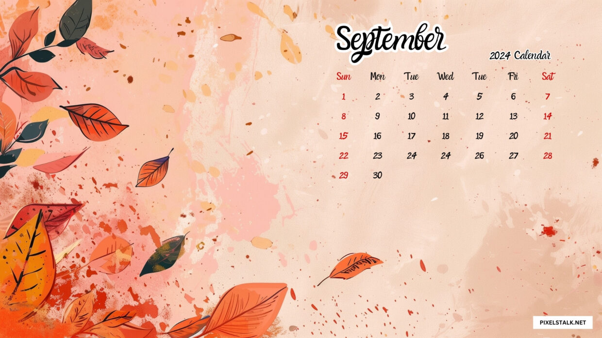 September 2024 Calendar Desktop Backgrounds - PixelsTalk