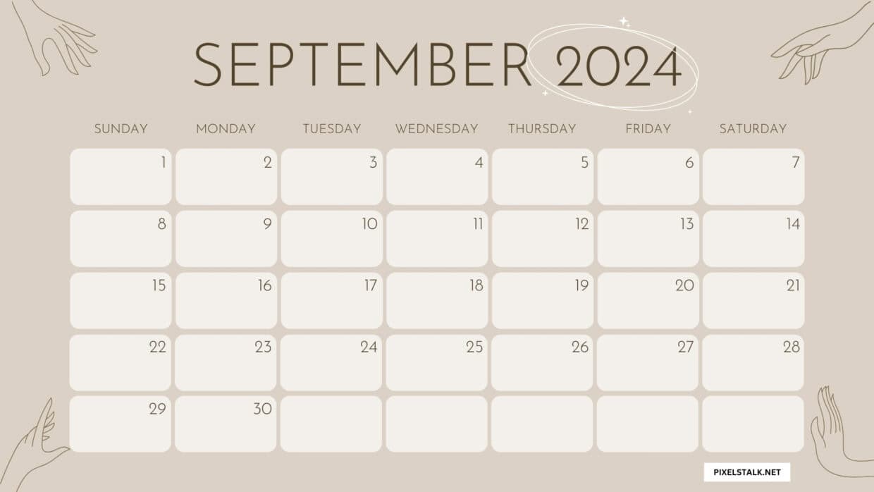 September 2024 Calendar Desktop Backgrounds - PixelsTalk