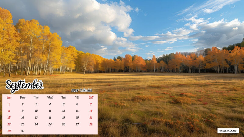 September 2024 Calendar Desktop Wallpapers HD - PixelsTalk