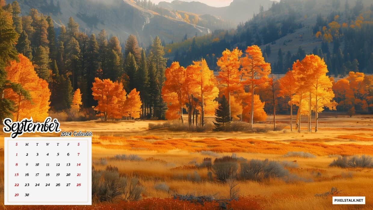 September 2024 Calendar Desktop Wallpapers HD - PixelsTalk
